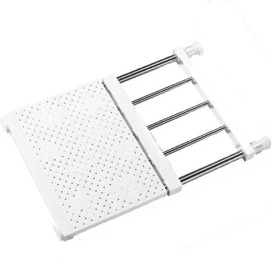 Wardrobe Compartment Storage Shelf - Telescopic Kitchen Partition Rack