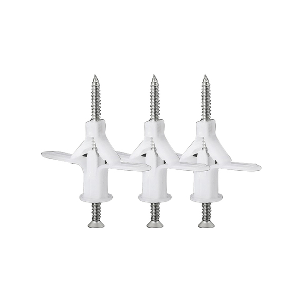 Plastic Aircraft Expansion Screw Butterfly-Type Rubber Plug For Gypsum ...