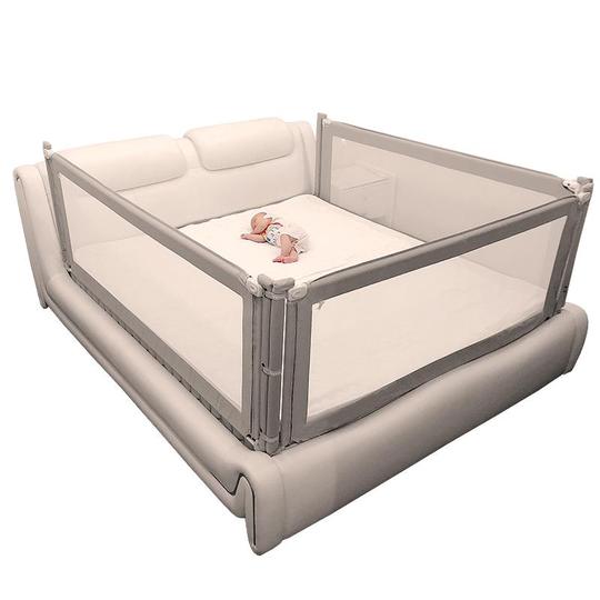 Jinyuema Baby Bed Rail - Adjustable Height Crib Fence