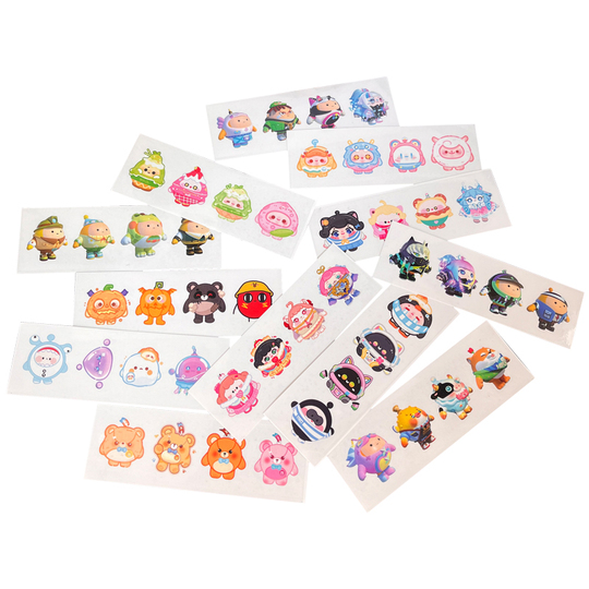 Egg Party Tattoo Stickers - Waterproof, Long-Lasting Cartoon Designs