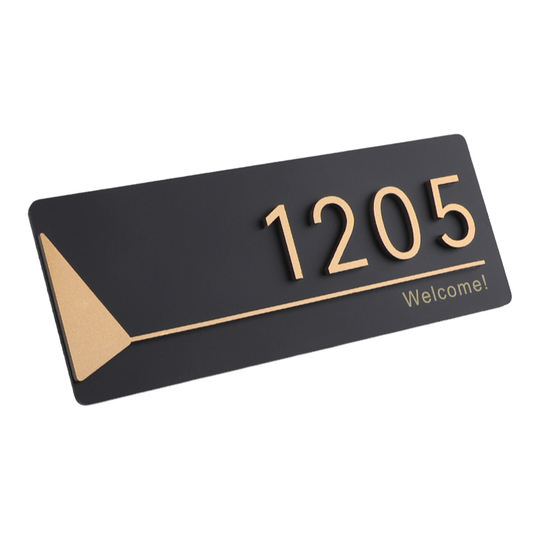 Plexiglass Door Number Plate - Custom Home & Hotel Room Sign - Zhicaiyou