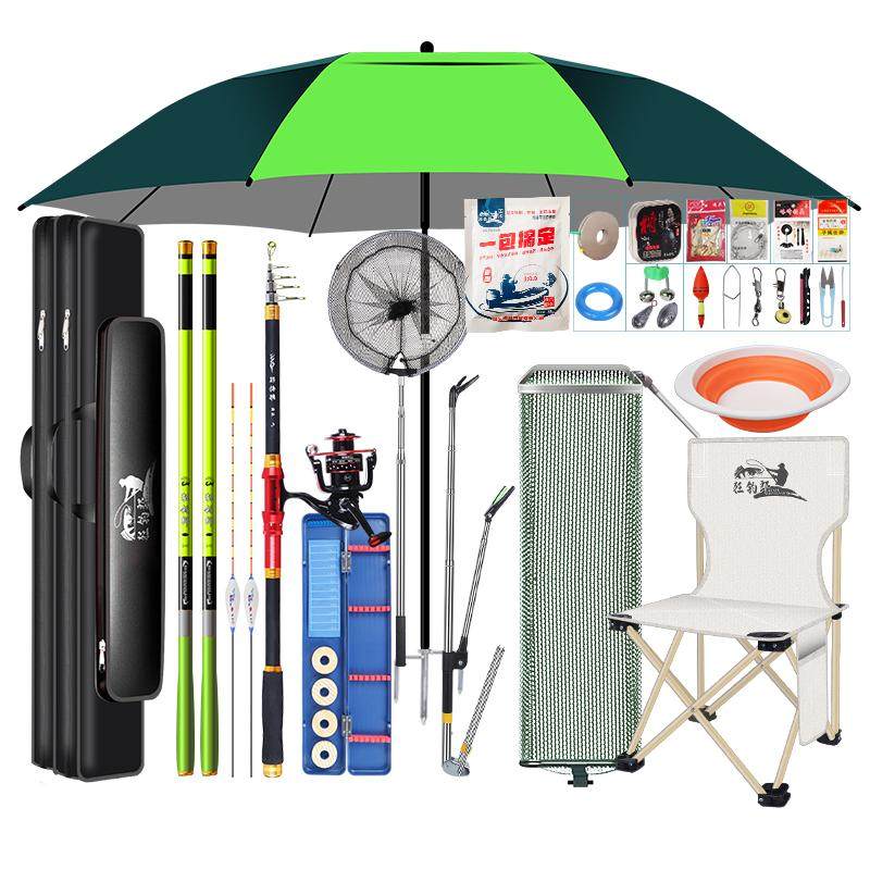 Crazy Fishing Man Fishing Rod Combo Kit - Carbon Fiber Hand Rod