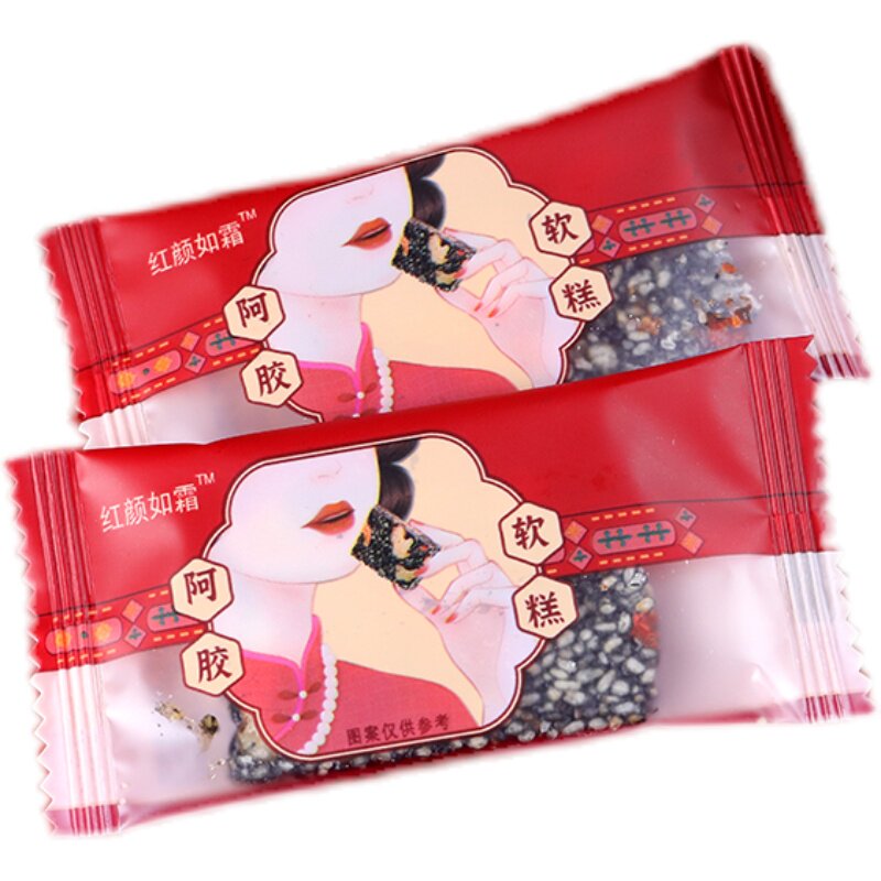 Ezelshuid Gelatine Cake - Zwarte Sesam, Walnoot & Rode Dadel - 500g