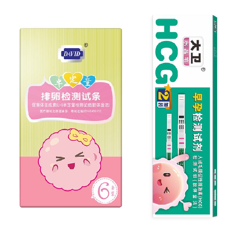 David Eggløsning- og Graviditetstest Strips - 6 Eggløsning + 2 HCG Tester