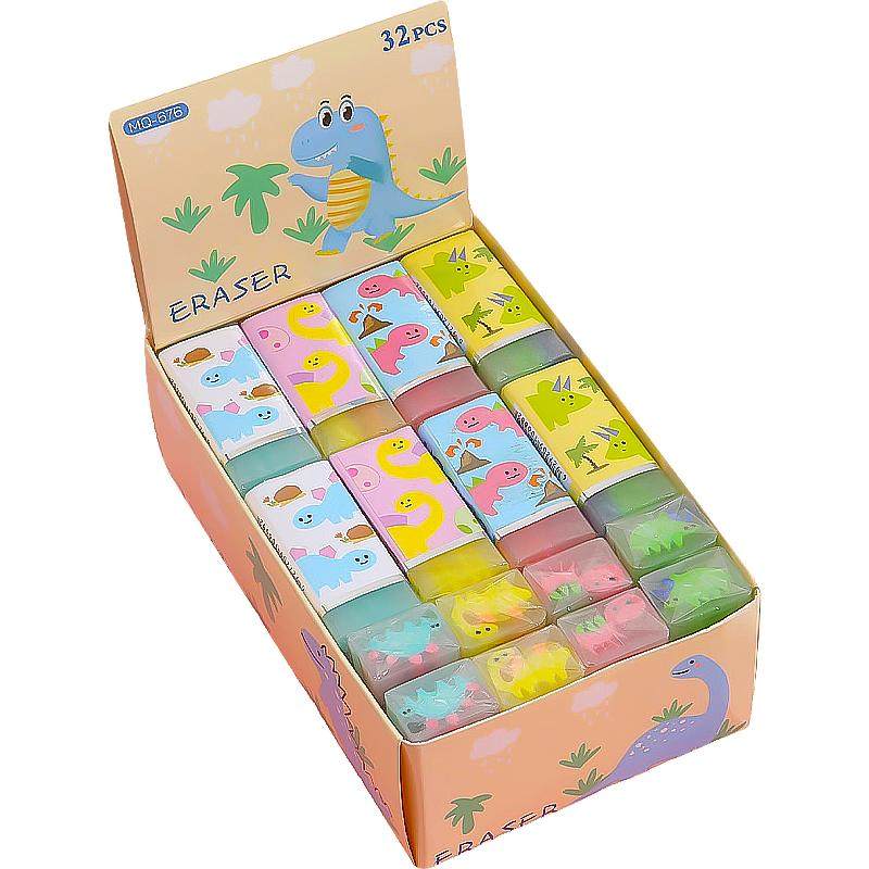 Cute Dinosaur Sandwich Eraser - Cherry Blossom Design for Kids
