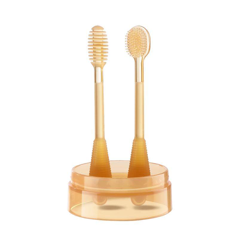 Baby Toothbrush: Silicone Finger Set Toothbrush for 0-1 Year Old - Soft ...
