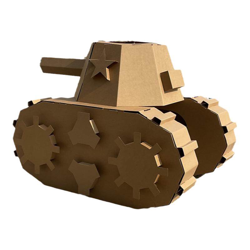 Children's Tank Model Cardboard Assembled Paper Shell Handmade DIY Boy ...