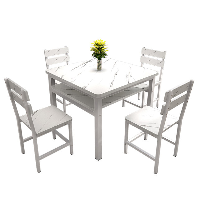 Simple household small apartment dining table and chair combination ...