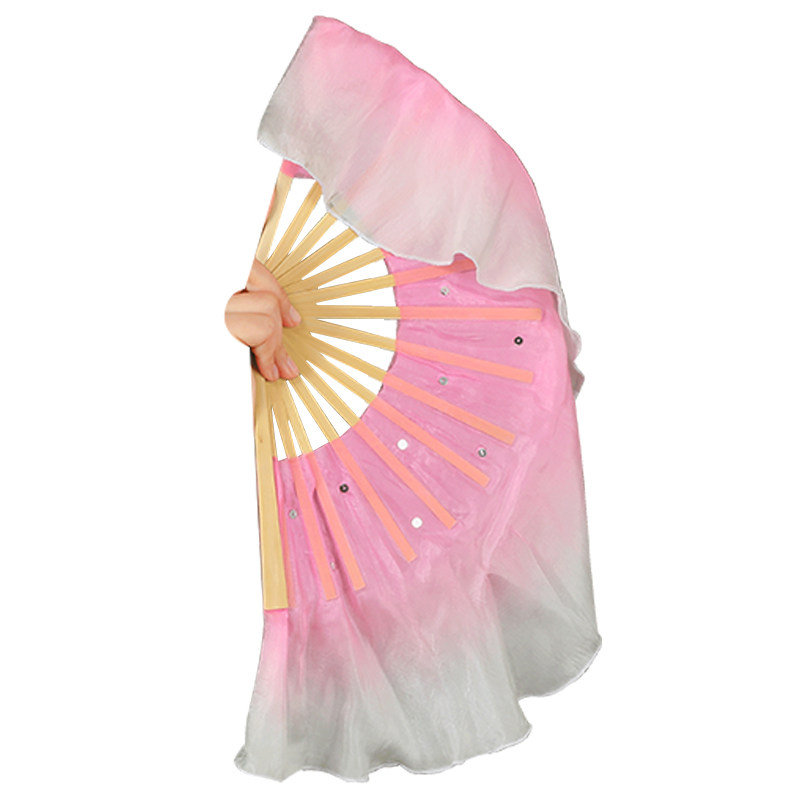 6 inch Red Silk Dance Fan - Yunnan Style Stage Prop