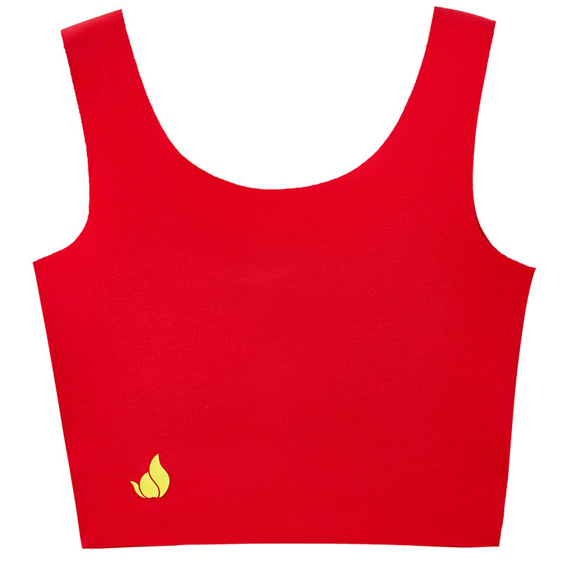 Crispy One by One Girls' Bra - Red Dragon Year Vest - Modal Comfort