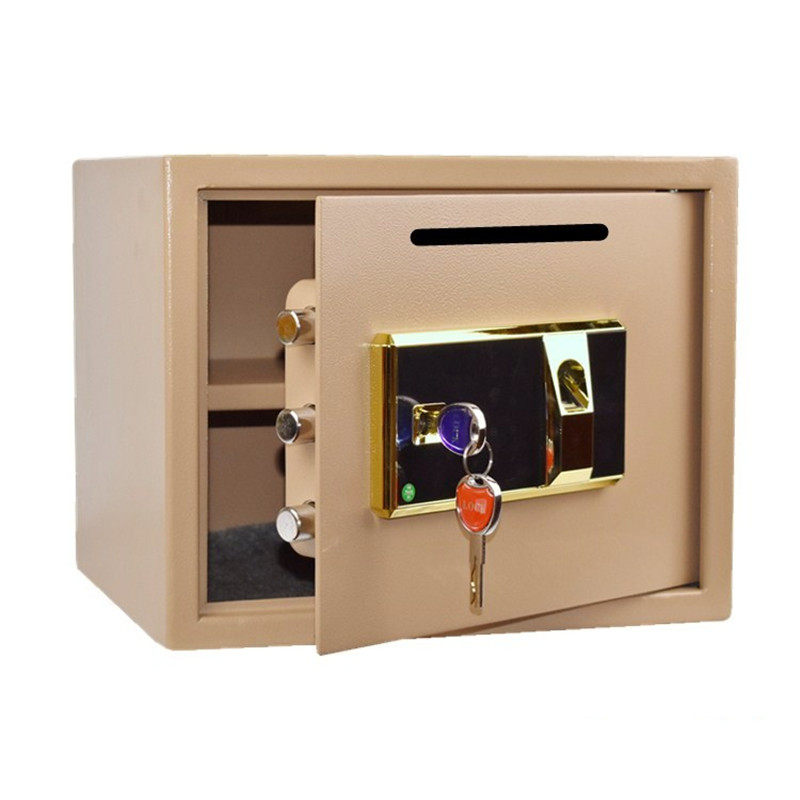 Fingerprint Small Home Safe | Anti-Theft Coin-Operated Office Safe