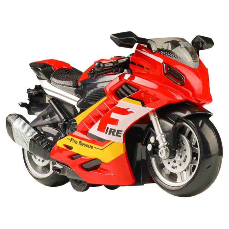 Moto de Juguete Azul Bebé - Modelo de Carreras Inercial con Sonido y Luz