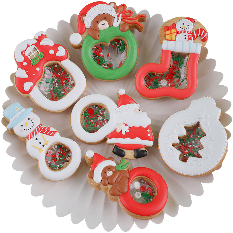 Conio Christmas Cookie Cutter Set - Colorful Baking Molds