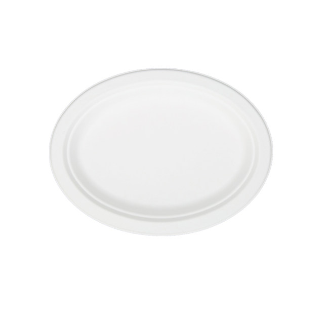 One -time degradable oval -shaped paper tray dish, fish disk, household ...