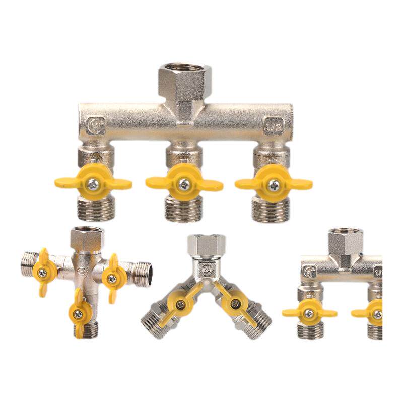 All-Copper Angle Valve Three-Way Diverter Switch Faucet One Point Two ...