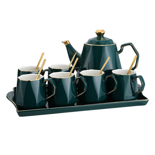 Nordic Tea Set | Teacup Set | Teapot Flower Ceramic Water Set