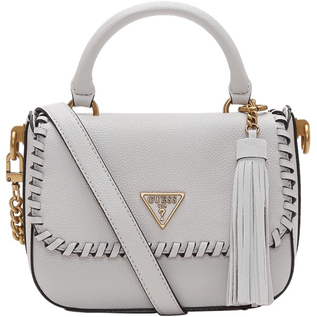 GUESS Women's Solid Color Metal Inverted Triangle LOGO Gentle Shoulder ...