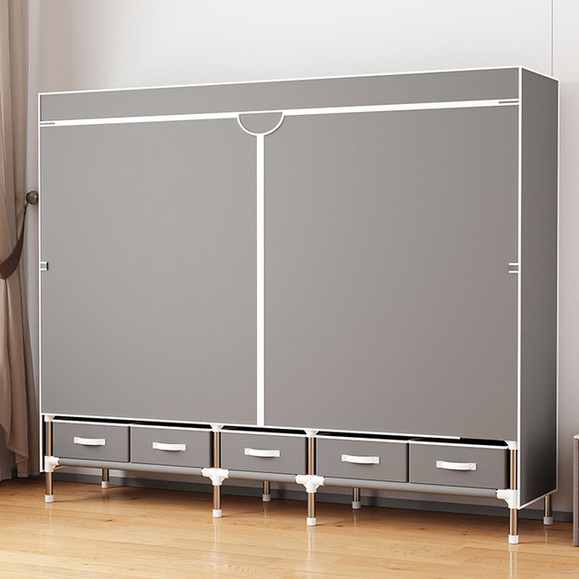 Simple Wardrobe Home Bed Room Rental House Storage Cabinet assembled ...