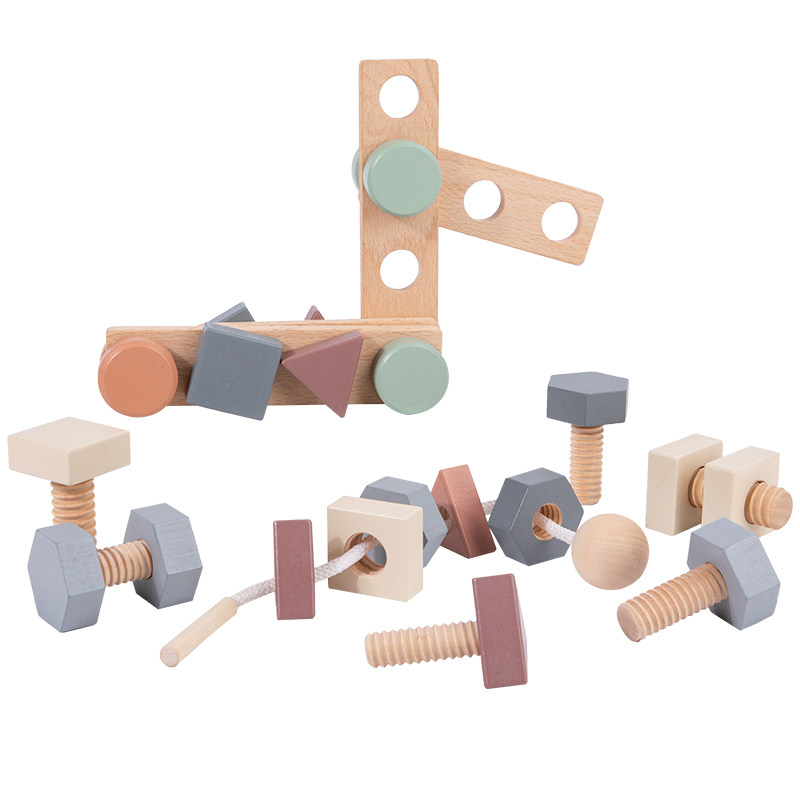 Wooden Screw Nut Assembly Toy - Educational & Hands-on for Kids