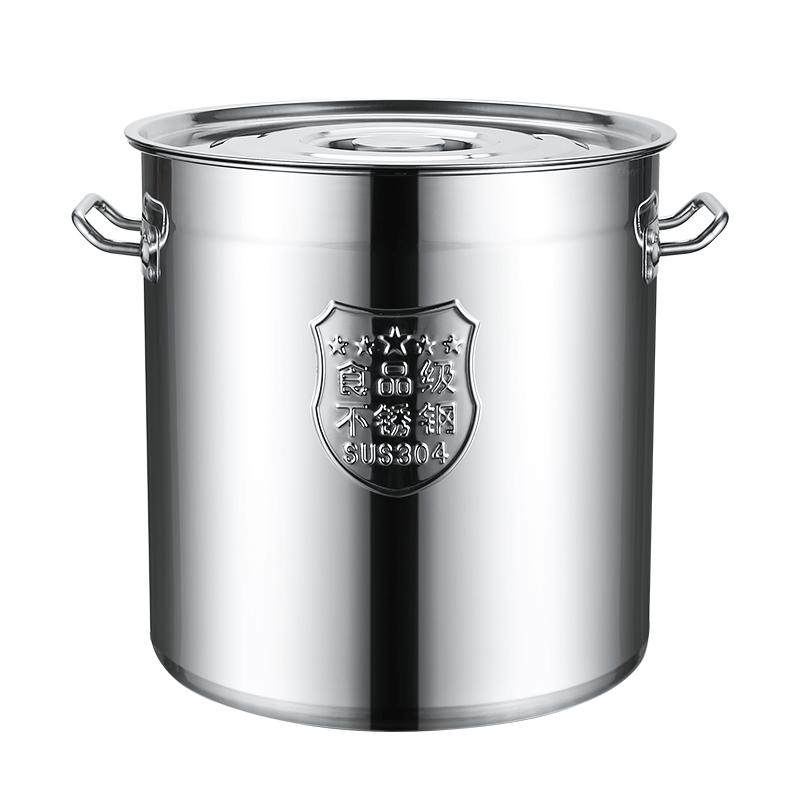 Commercial 304 Stainless Steel Barrel with Lid - Large-Capacity Soup ...
