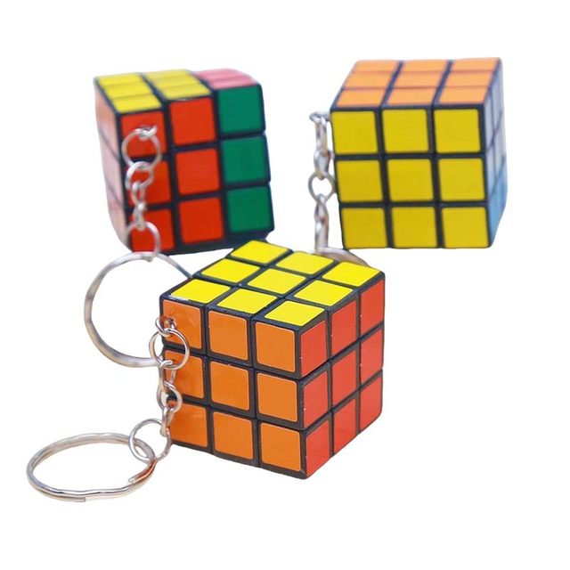 Intellectual game Rubik's Cube keychain Source of the Source of the ...