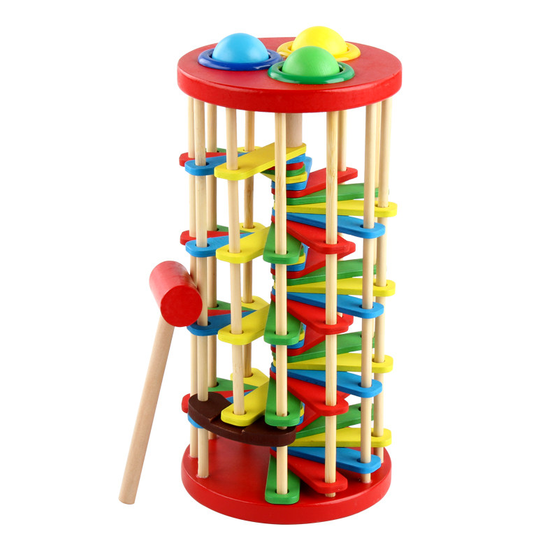 Wooden Knock Ball Ladder Educational Toys Douyin