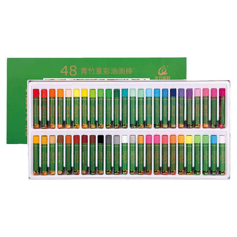Green Bamboo Formaldehyde-Free Heavy-Color Oil Pastels - 36 Colors & 48 ...