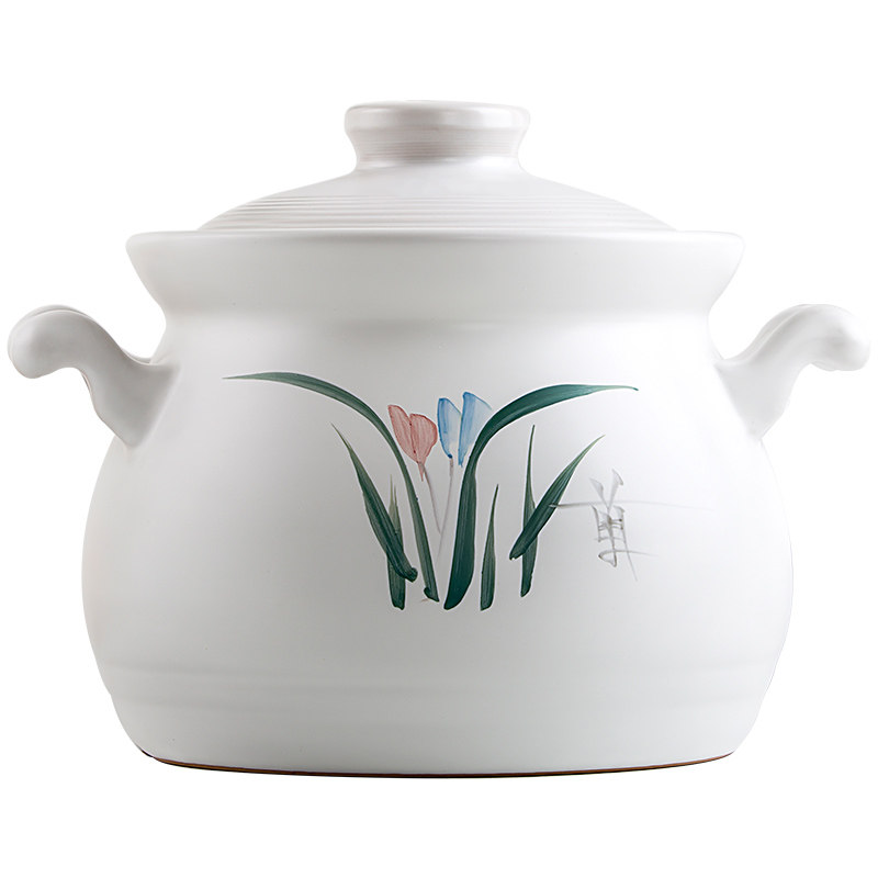 Casserole en Céramique Kangshu - Marmite à Soupe de Style Chinois 3.5L