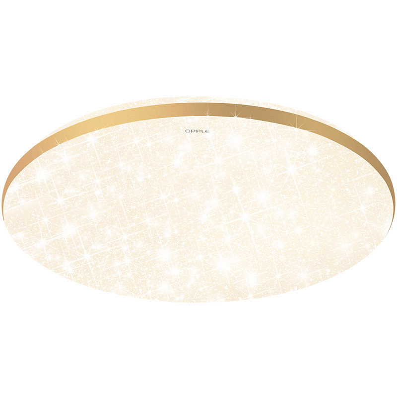 Opple LED Golden Ceiling Lamp - Modern Round Acrylic Light for Bedroom ...