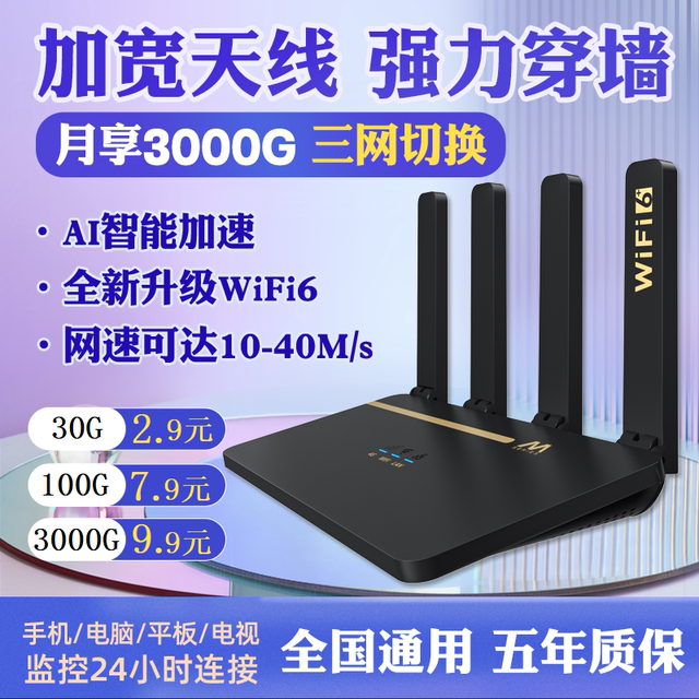 4G portable WiFi-6 mobile wireless cpe router card three-network ...