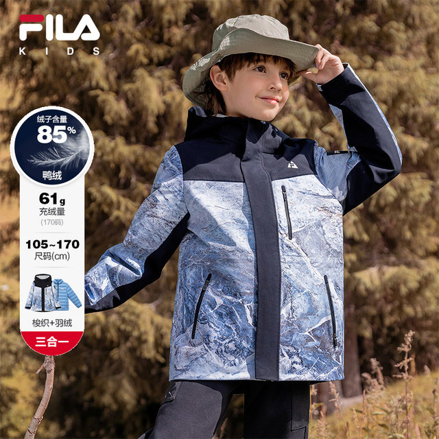 FILA Philip Children's Plel 2024 Winter New Boys Sports Outdoor Sanheel One Jacket
