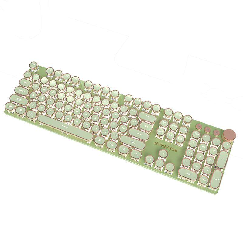 Forward V20 Mechanical Keyboard & Mouse Set - 104 Key USB Vintage Polka Dot