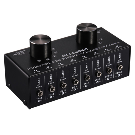 Line PU 6-in 2-out Audio Source Selection Switch | Headphone/Speaker Two-Way Switch | Lossless ...