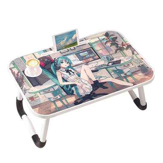 Foldable Anime Bed Table for Students and Home Use