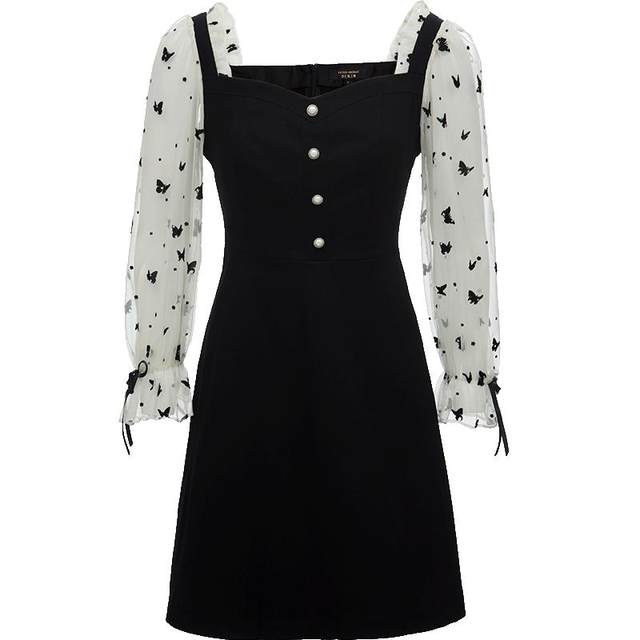 VERO MODA Olda Dress Summer New French Elegant Fang Ling Sleeve Sleeve ...