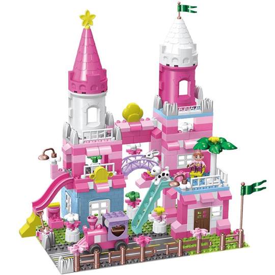 Toy Castle Building Blocks Large Particles Puzzle Little Princess Girls ...