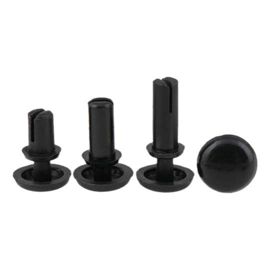 Black and White Nylon Rivets - Push-Type Plastic Rivets for PC Boards ...