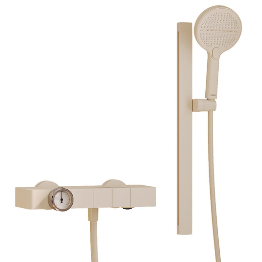 Langjing Milk White Shower Set with Simple Design