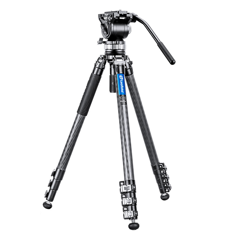 Leofoto Leitu Black Mamba LVM324C Carbon Fiber Tripod with Hydraulic Pan Tilt Head