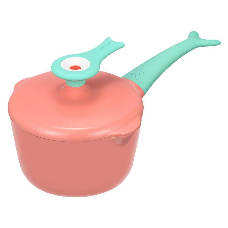 Cartermark Baby Food Pot - Non-Stick Ceramic Milk Pot - 16cm Nordic Style