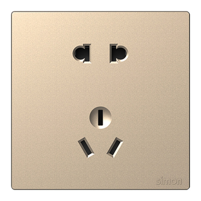 Simon switch socket M3 champagne gold 86 type wall panel with one ...