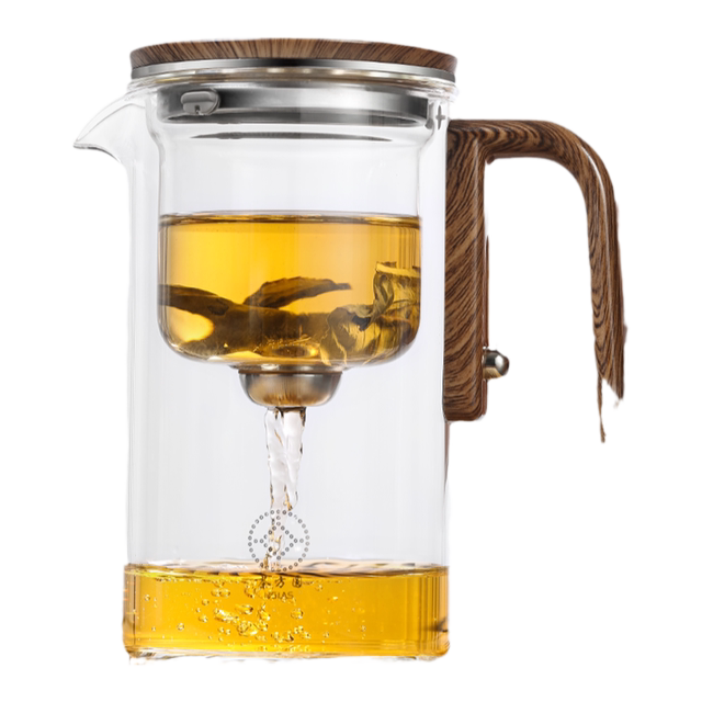 Teaper elegant cup tea is separated all glass home with one -click ...