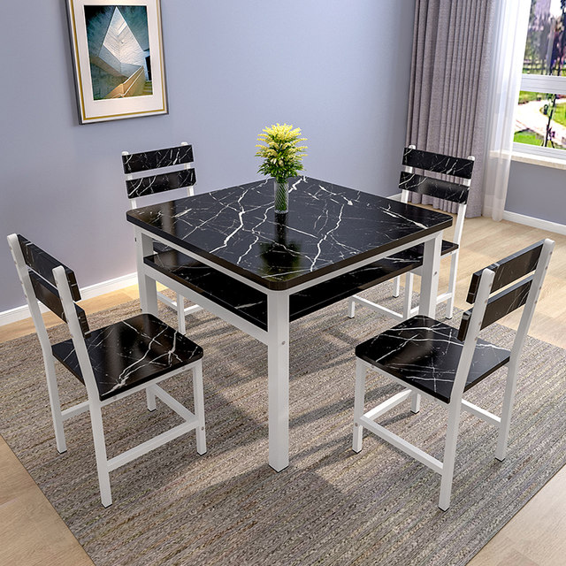 Simple household small apartment dining table and chair combination ...