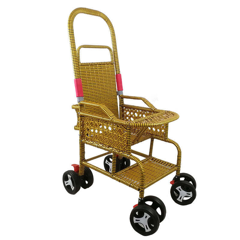Children's Bamboo and Rattan Stroller | Lightweight Folding Chair for ...