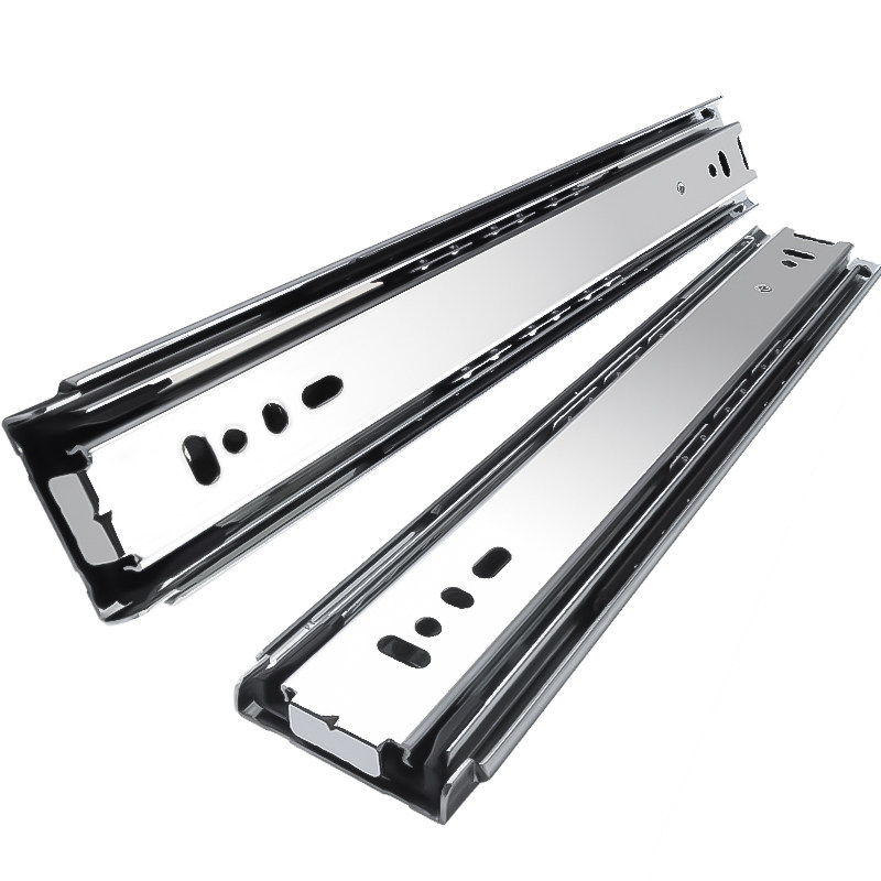 Hettich Three-Section Rail Drawer Slide - Side-Mounted Home Cabinet Rail