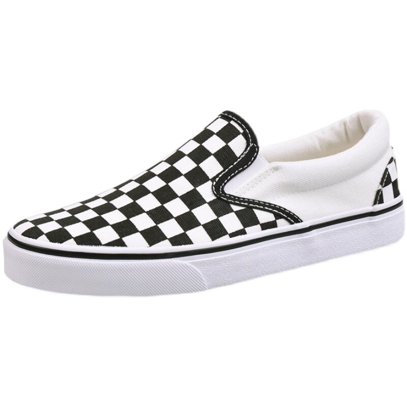 Chaussures en toile Warrior Huili - Noir et blanc à carreaux ...