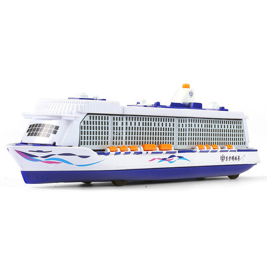 Alloy Luxury Cruise Ship Model with Sound and Light - Toy Ship Ferry ...