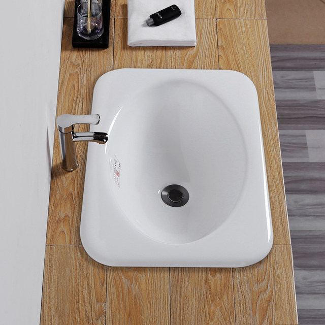Basin semi -embedded washbasin oval wash basin ceramic basin Taichung ...