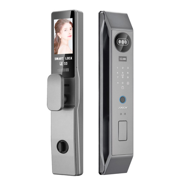 ANKW fully automatic fingerprint lock visual surveillance face recognition smart door lock home ...