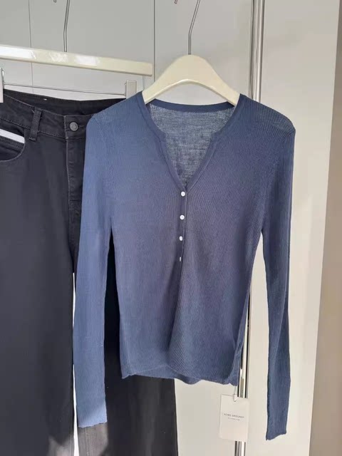 2771#30%wool soft stack wearing a top V -neck super bombs lightweight ...